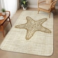 Brown Starfish Area Rugs for Living Room 5x7, Marine Life Ocean Linen ...