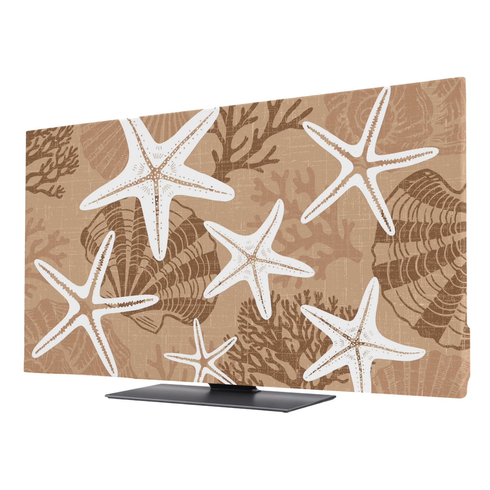 Brown Starfish TV Cover for 50 Inch Screen, Stretch Fabric Dustproof TV ...