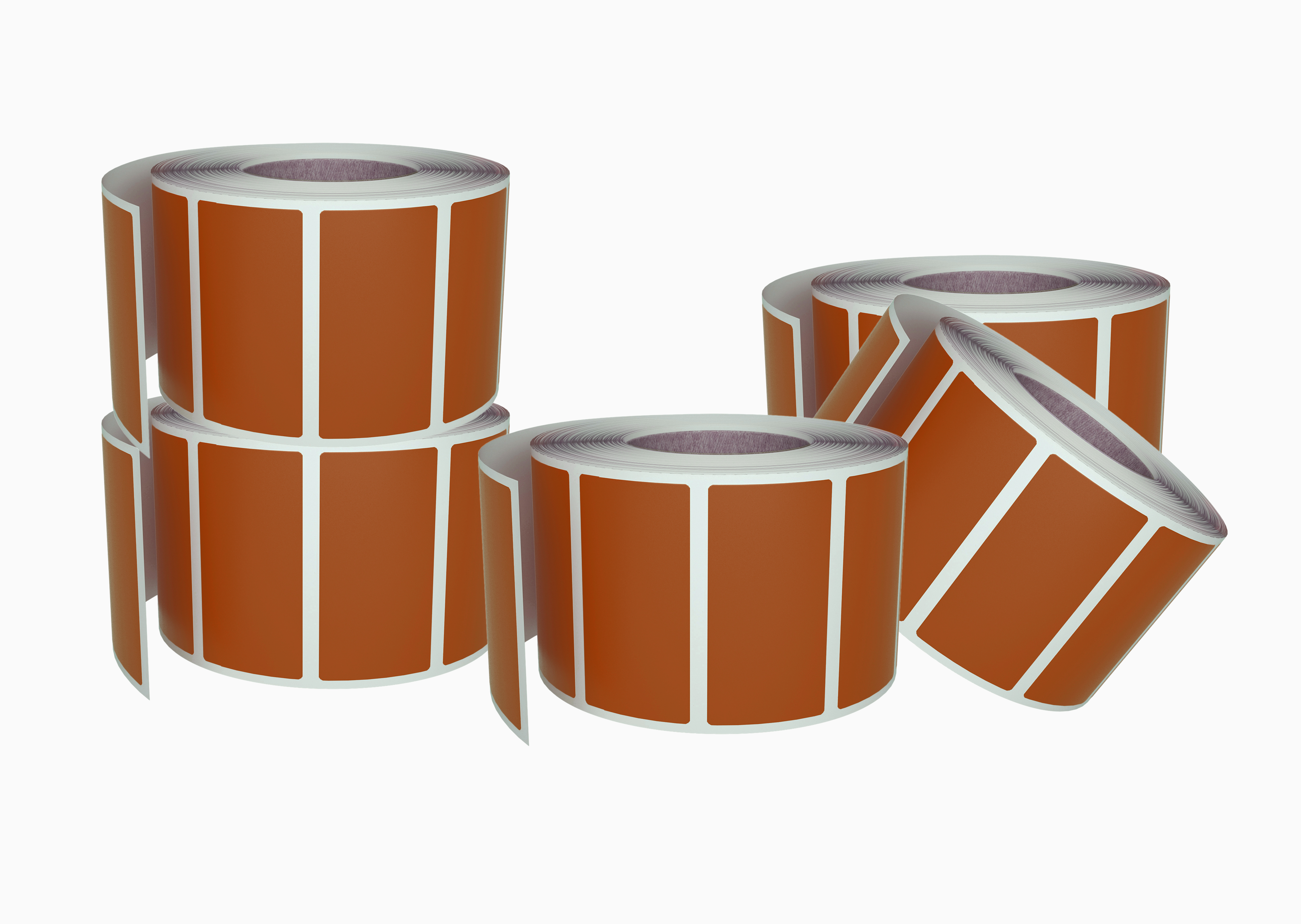 Brown Sticker Label Rolls 1.57 x 0.75 inch, 5 Rolls- 2500-Pack ...