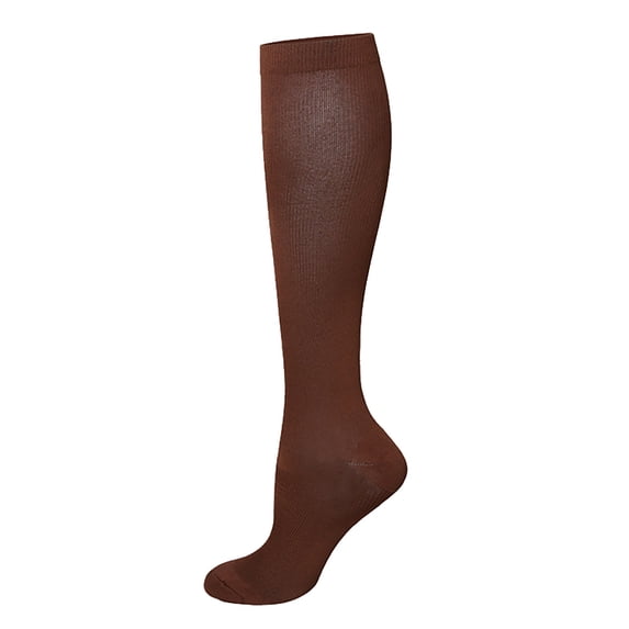 Brown Stockings Summer Mid Tube Solid Color Compression Socks Sports ...