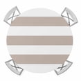 Brown Stripe Round Table Cover, Modern Abstract Minimalist Geometric ...