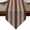 Brown Striped Table Runner Linen Burlap Table Runner 108 Inches Long ...
