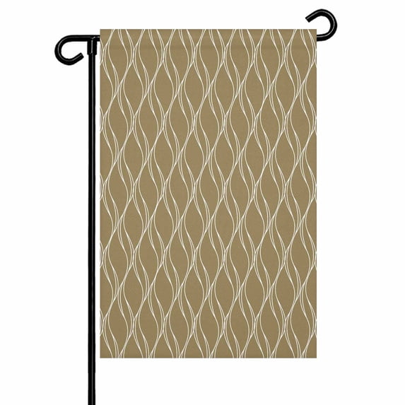 Brown Stripes Lines Garden Flag 28x40 Inch Abstract Waves Striped ...