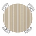 Brown Stripes Round Table Cover, Classic Minimalist Stripe Modern ...