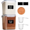Brown Sugar Container Set of 2 (2.5L/2.6Qt), Airtight Food Storage ...