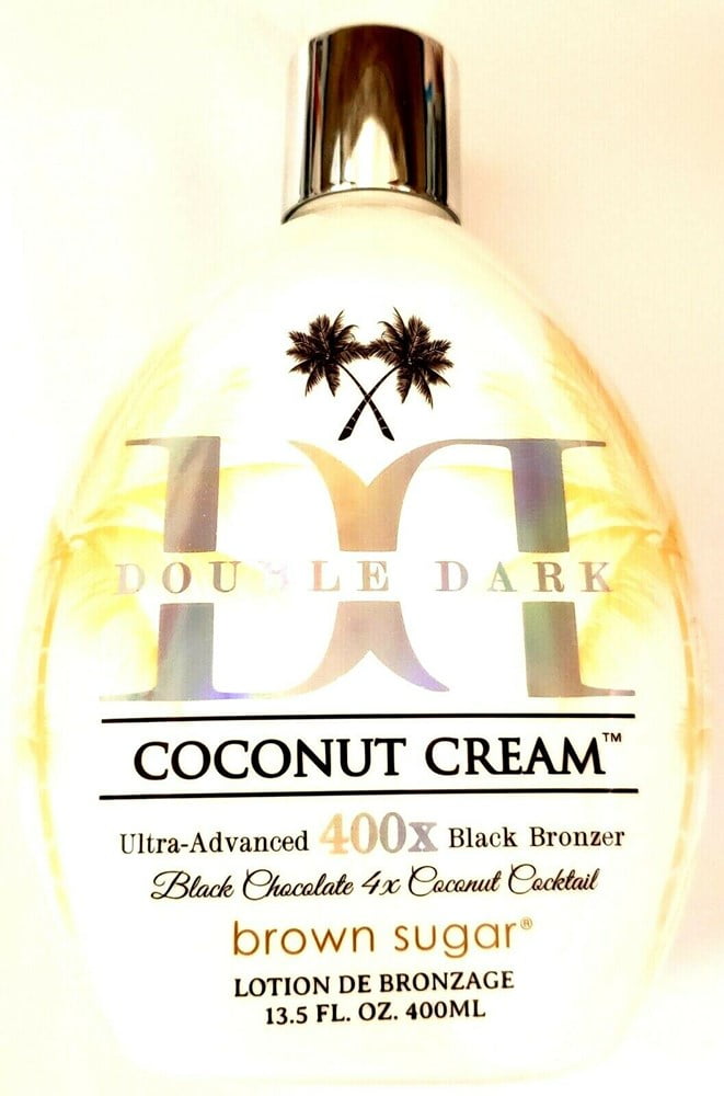 Brown Sugar Double Dark Coconut Cream 400X Black Bronzer Tanning Bed Lotion - Walmart.com