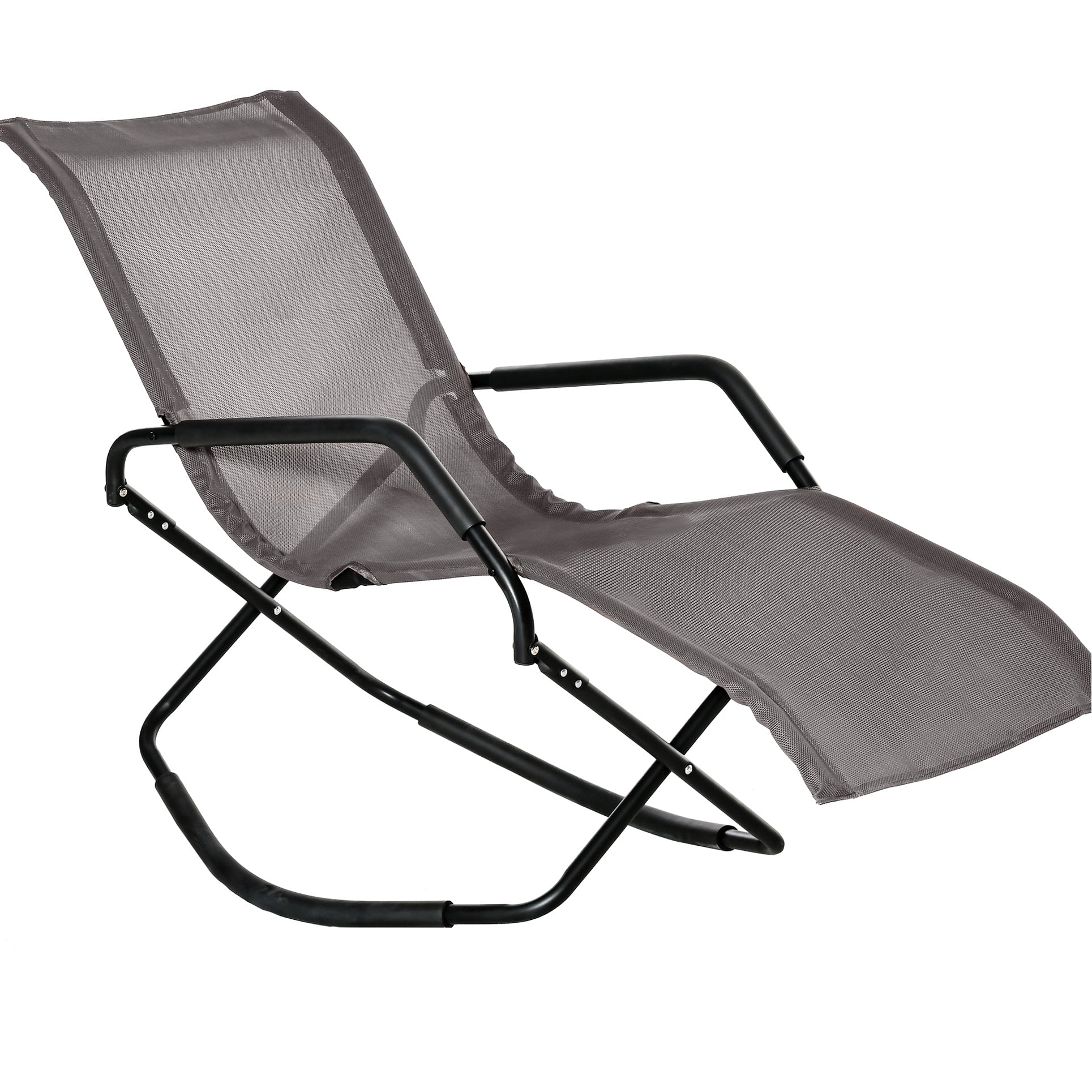 Brown Sun Lounger Outdoor - Rocking, Foldable For Sunbathing Rocking ...