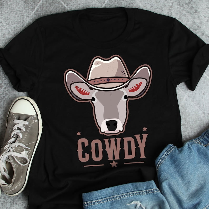 Brown Swiss Cow Western Farm Cowboy Funny Rancher Meme T shirt up to ...