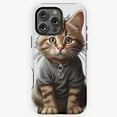 Brown Tabby Cat Cute Pet Portrait Gift iPhone Case 11 12 13 14 15 16 17 ...