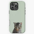 Brown Tabby Cat with Green Eyes Portrait Phone Case Compatible iPhone ...