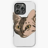 Brown Tabby Cat with Orange Eyes Art iPhone Case 11 12 13 14 15 16 17 ...