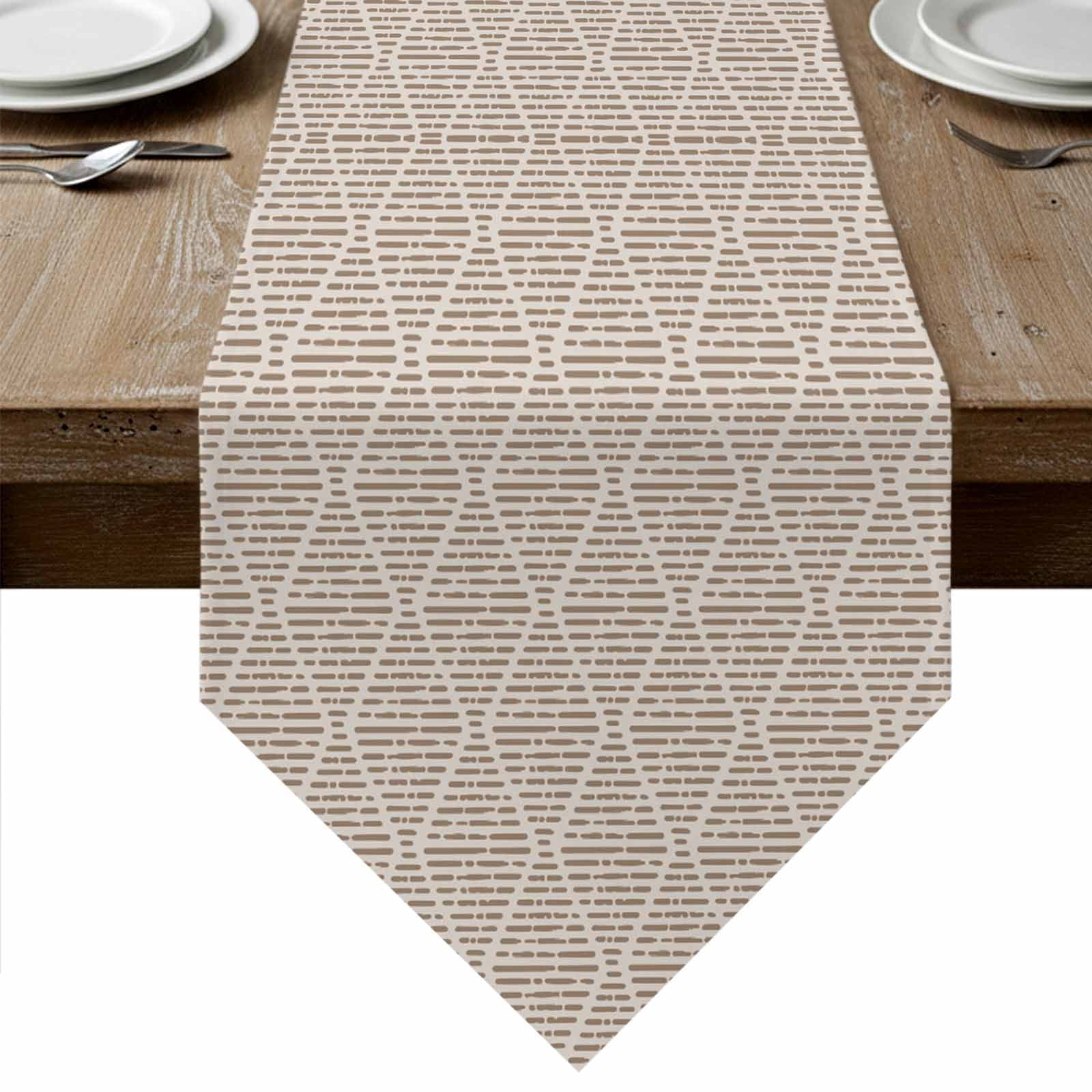 Brown Table Runner Linen Burlap Table Runner 72 Inches Long Modern ...