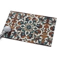 Brown Teal Boho Entryway Rug 2x3ft Washable Non Slip Bathroom Rug Low ...