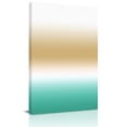 Brown and Teal Gradient Canvas Wall Art for Living Room, Minimalist ...