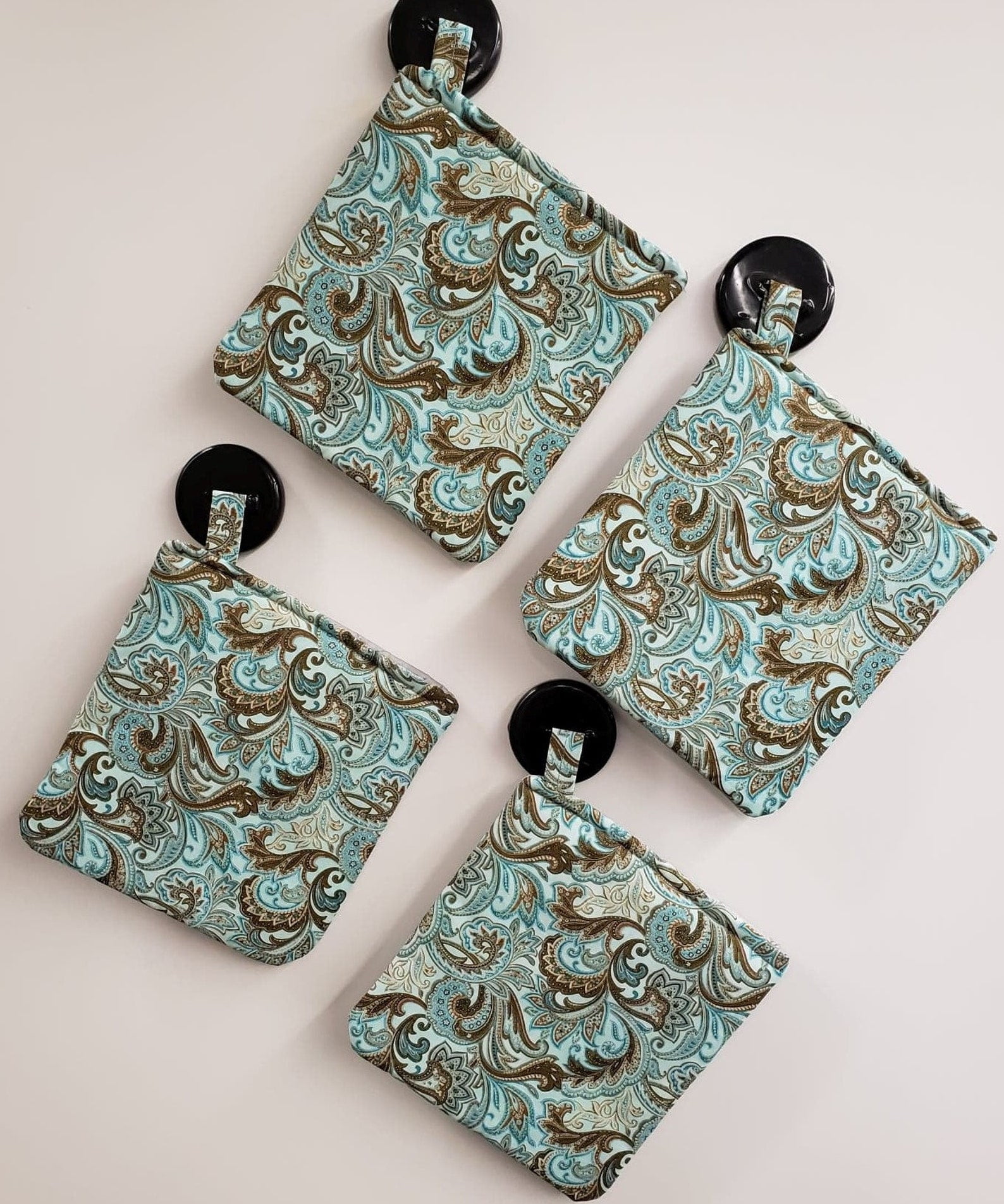 Brown & Teal Paisley Pot Holders (Set of 2) by Penny's Needful Things ...