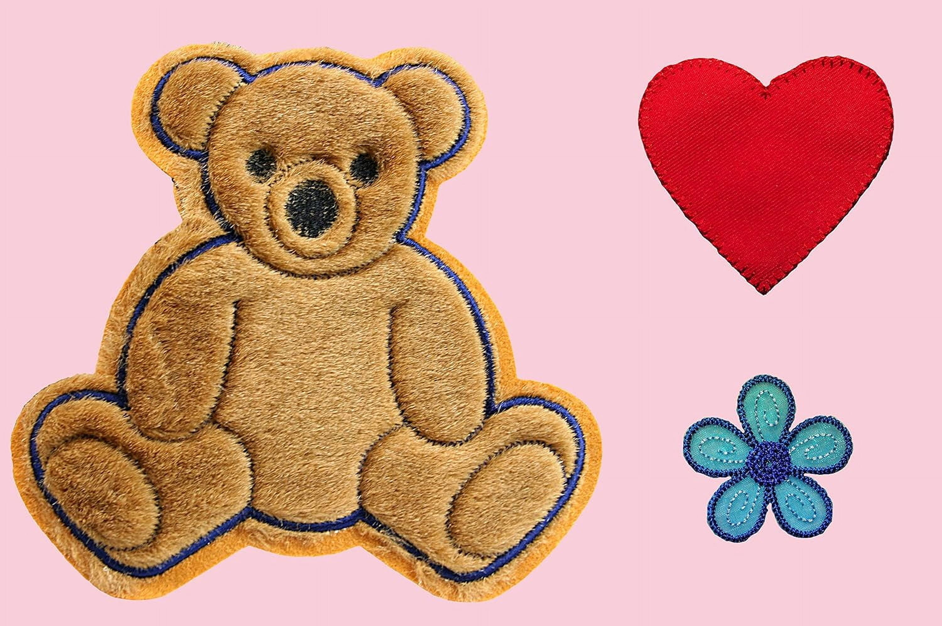 Brown Teddy Bear Blue Flower Kay Firefly Costume Embroidered Sew On ...