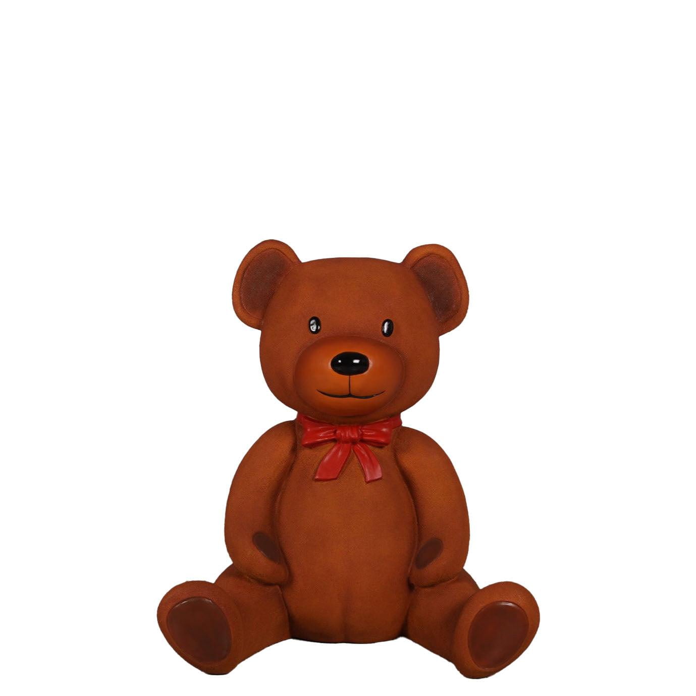 Brown Teddy Bear With Bow Over Sized Statue - Walmart.com