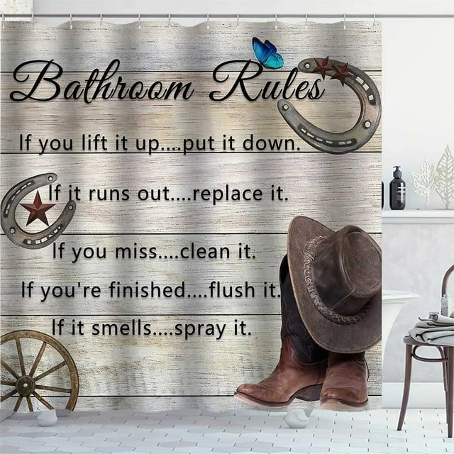 Brown Texas Star Western Shower Curtains Primitive Star Red and Beige ...