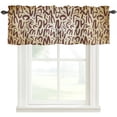 Brown Textured Scribbles Valances for Windows Farmhouse Kitchen ...