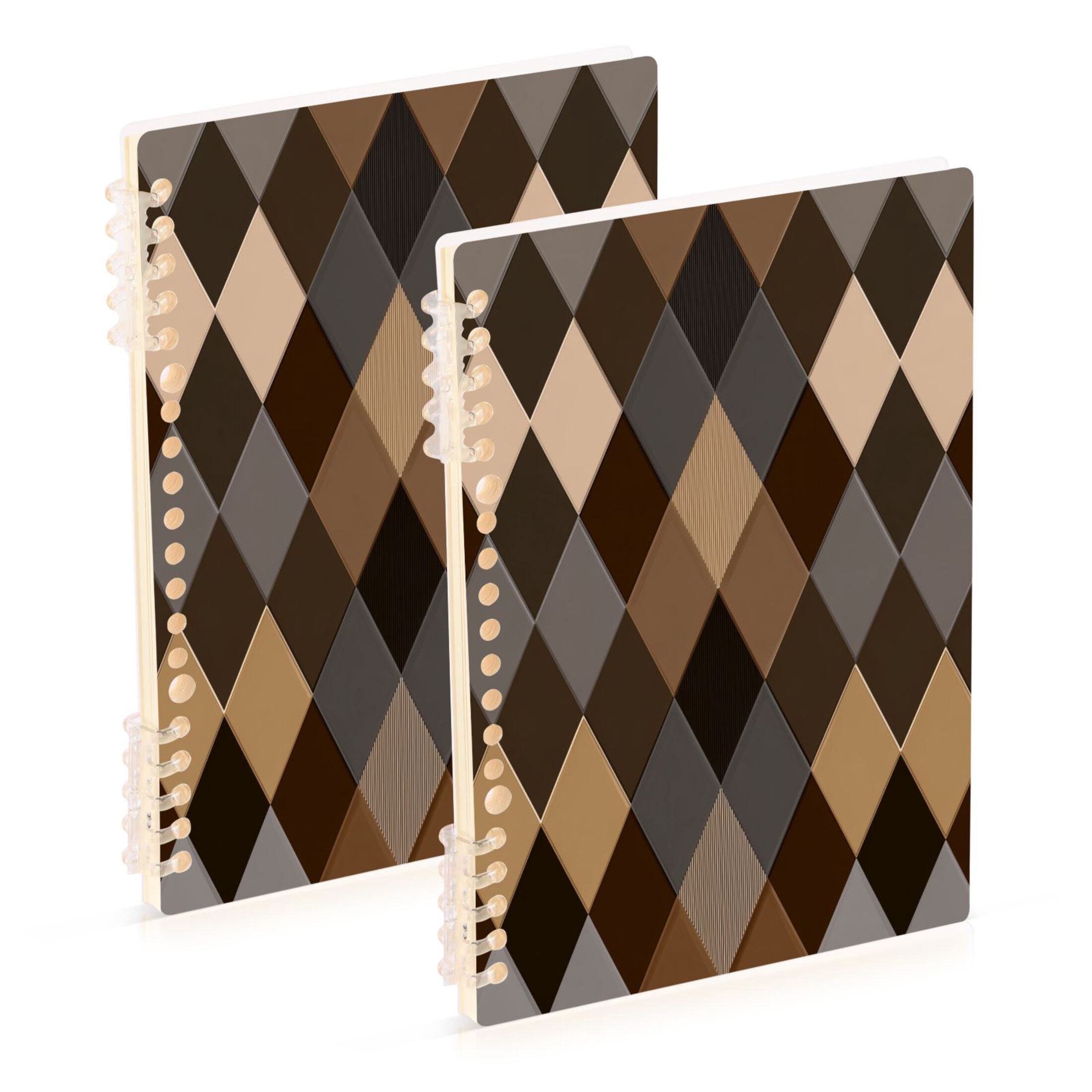 Brown Tone Argyle Pattern Plaids Notebook Detachable Coil Notebook ...