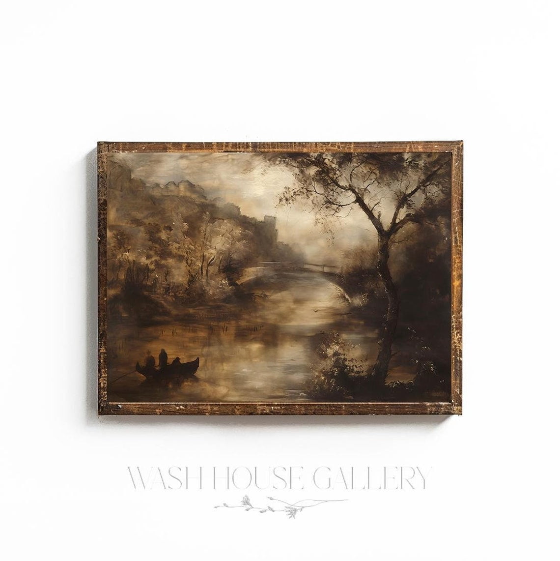 Brown Tone Wall Art Moody Bridge Cottagecore Wall Art Dark Cottagecore ...