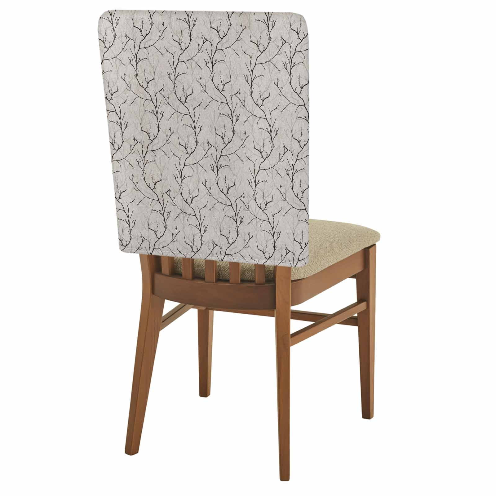 Brown Tree Branch Chair Back Covers Set of 4, Retro Classic Art Brown ...