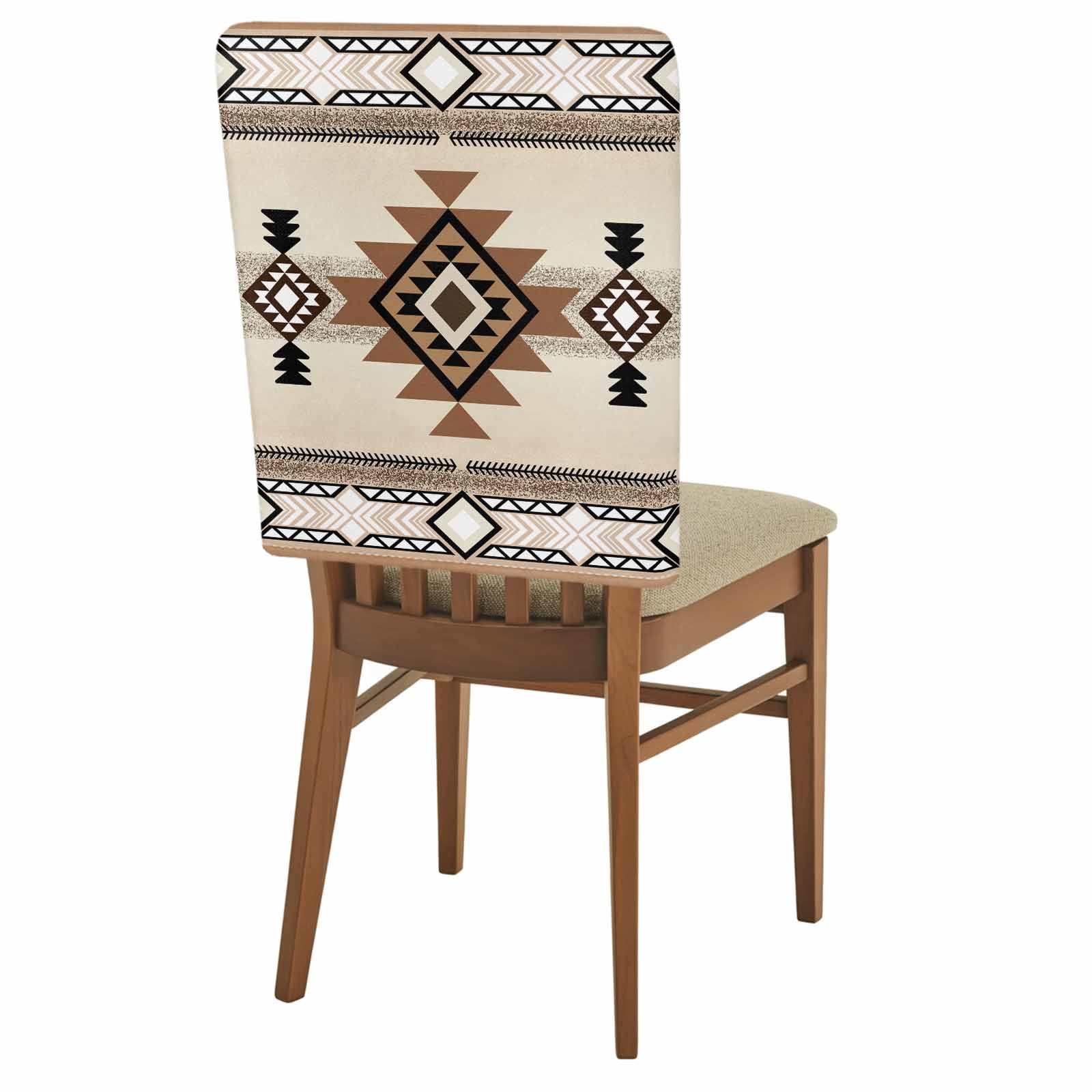 Brown Triangle Combination Chair Back Covers Set of 4, Bohemian Luxury ...