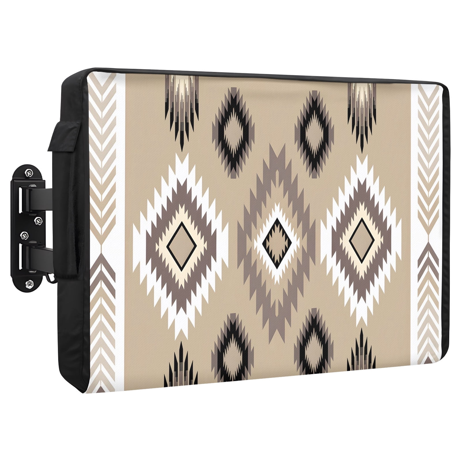 Brown Tribal Geometric Outdoor TV Cover 40 to 43 Inch Vintage Boho ...
