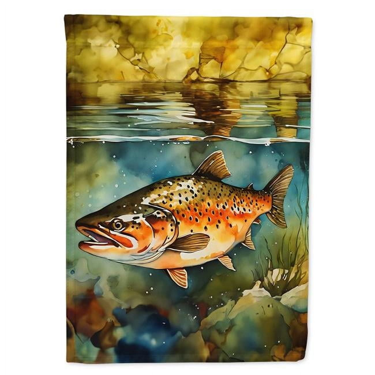 Brown Trout Garden Flag 11.25 in x 15.5 in - Walmart Business Supplies