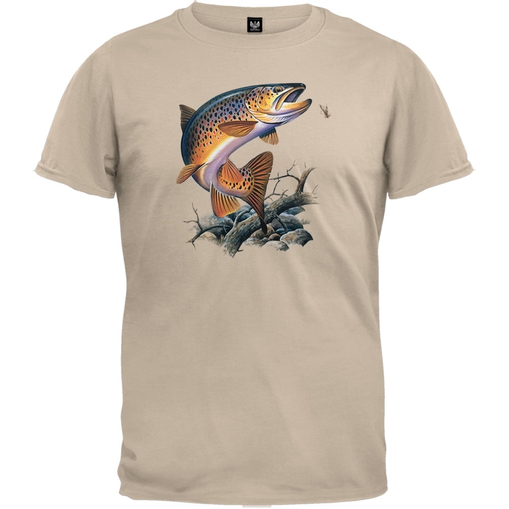 Brown Trout Sand T-Shirt - Walmart.com