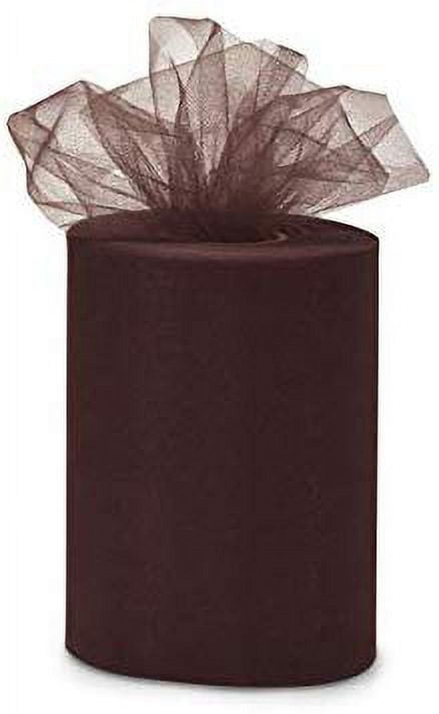Brown Tulle Fall Wedding Decor - 6" x 100 Yards, Fabric Netting Ribbon ...