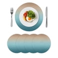 Brown Turquoise Gradient Round Table Placemats set of 4, Abstract ...