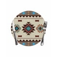 Brown Turquoise Southwest Texture Round Table Placemats 1 pc, Tribal ...