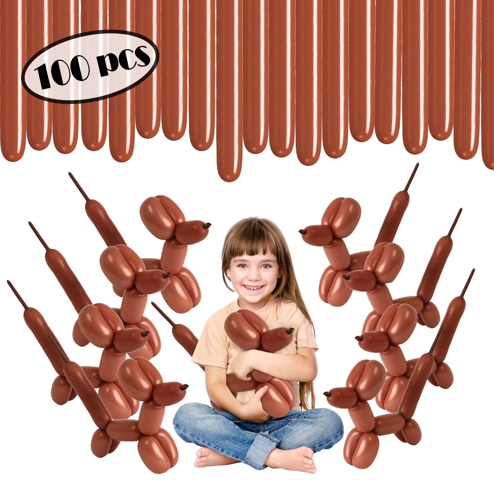 Brown Twisting Balloons - Long Balloons - 100 Pack - Walmart.com
