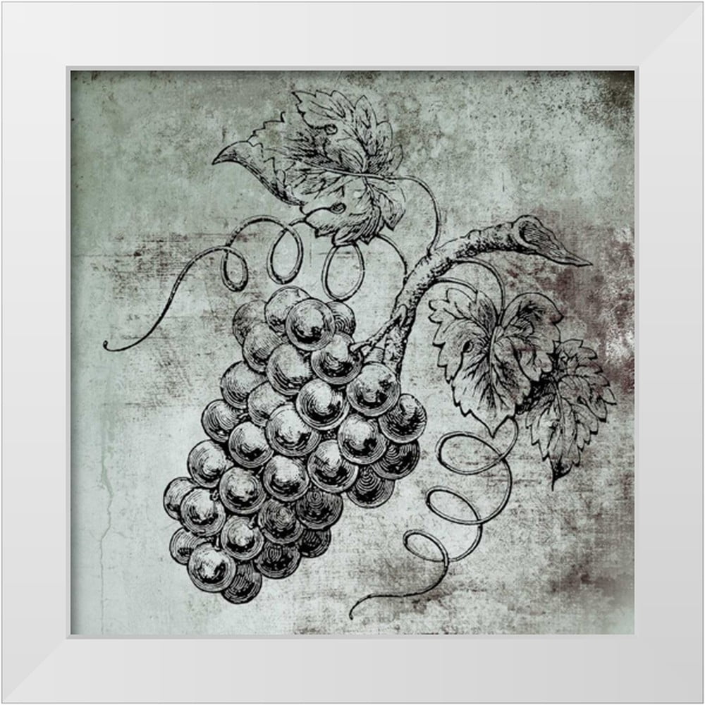 Brown, Victoria 15x15 White Modern Wood Framed Museum Art Print Titled - Vine Grapes - Walmart.com