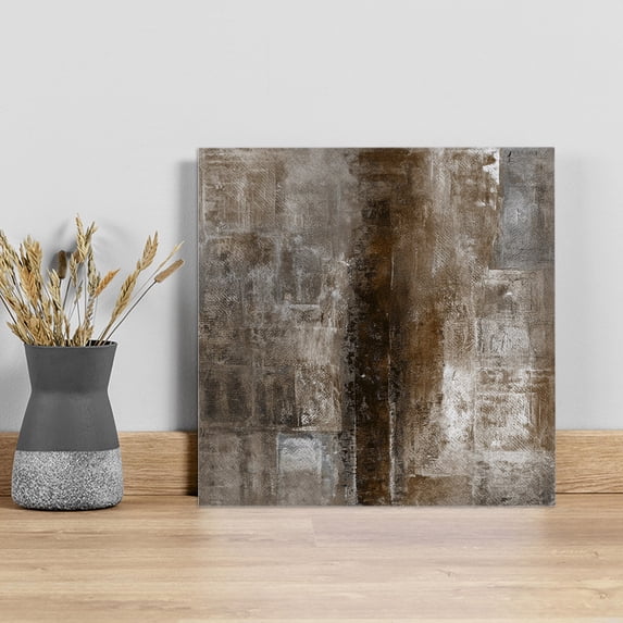 Brown Wall Art Painting on Canvas, Retro Oil Painting Modern Abstract ...