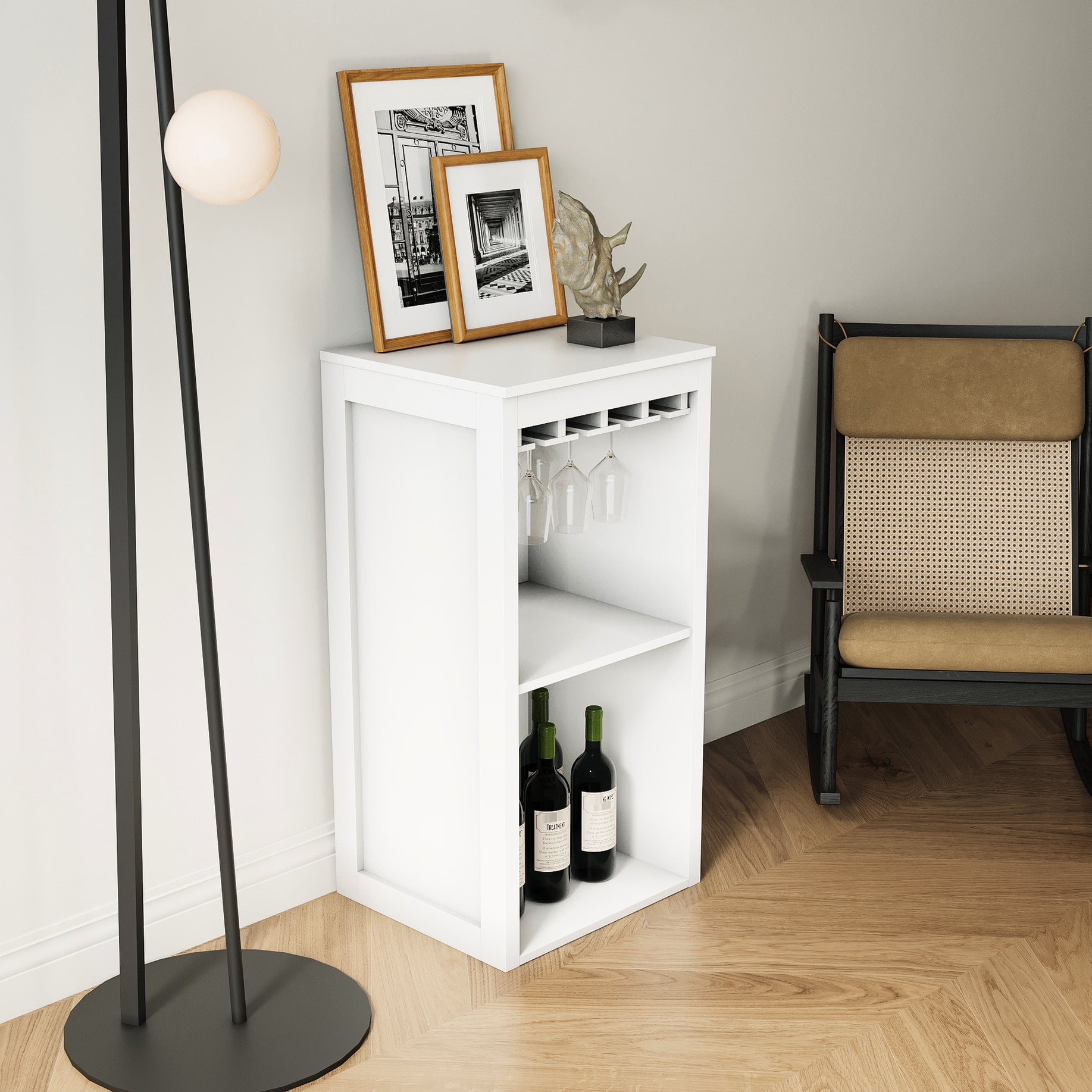 Brown Walnut Color + Wine Storage Feature”-“Dining and Living Areas ...