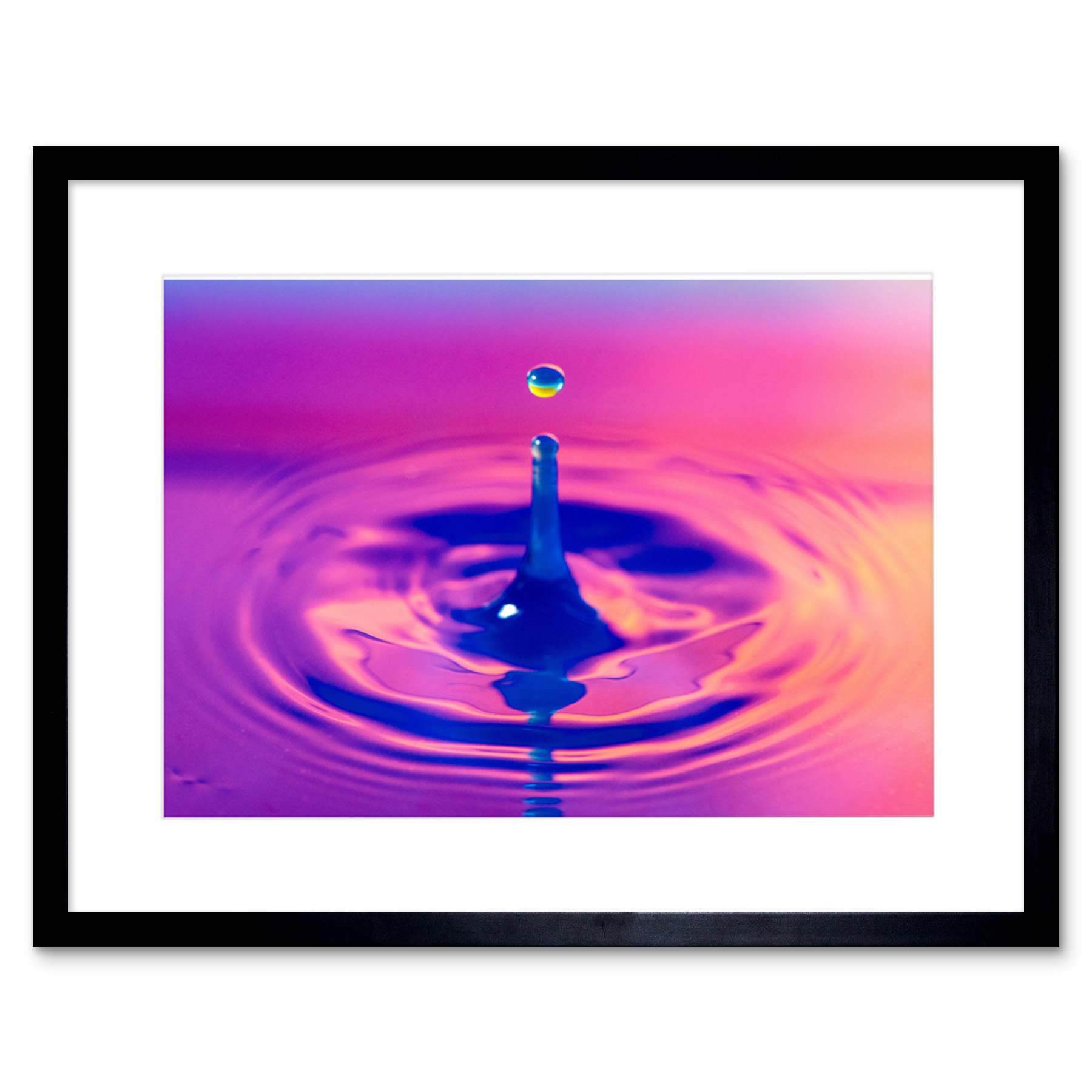 Brown Water Drop Splash Framed Wall Art Print - Walmart.com