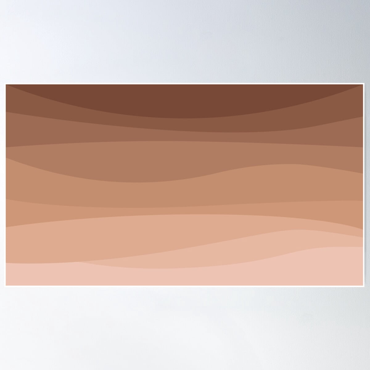 Brown Waves Poster Wall Art Modern Wall Decor For Living Room Bedroom ...