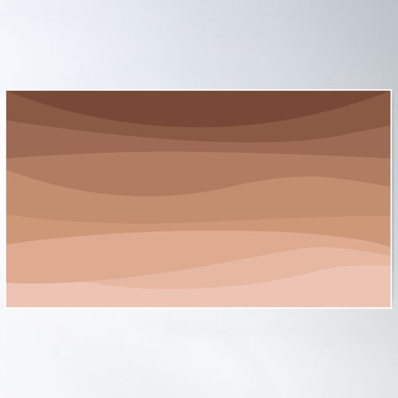 Brown Waves Poster Wall Art Modern Wall Decor For Living Room Bedroom ...