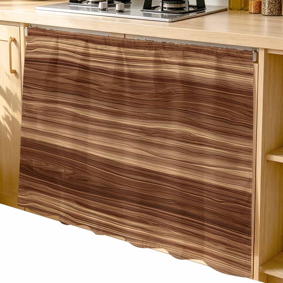 Brown Western Cabinet Curtains 35"W x 35"L,Dustproof Sink Skirt Curtain ...