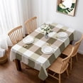 Brown White Buffalo Check Table Cloth Waterproof Tablecloths, Farmhouse ...