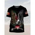 Brown White Flying American Bald Eagle Graphic Fashion Trendy Men Tee ...