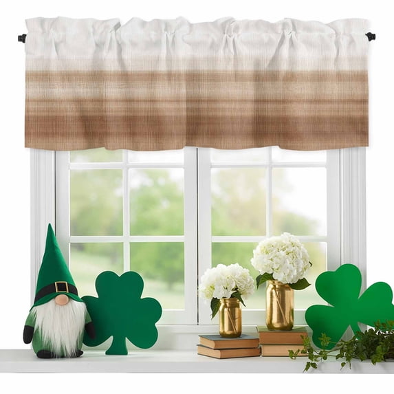 Brown White Gradient Valances for Windows, Abstract Ombre Texture ...
