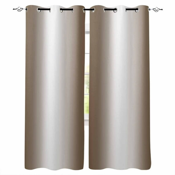 Brown White Ombre Blackout Curtains 39 Inches Long, Vintage Minimalist ...