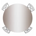Brown White Ombre Round Tablecloth for 36-44 Inch Tables, Fitted Table ...