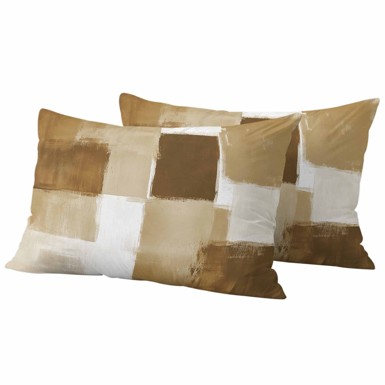 Brown White Outdoor Pillow Covers Set of 2 Graffiti Art Mottled ...