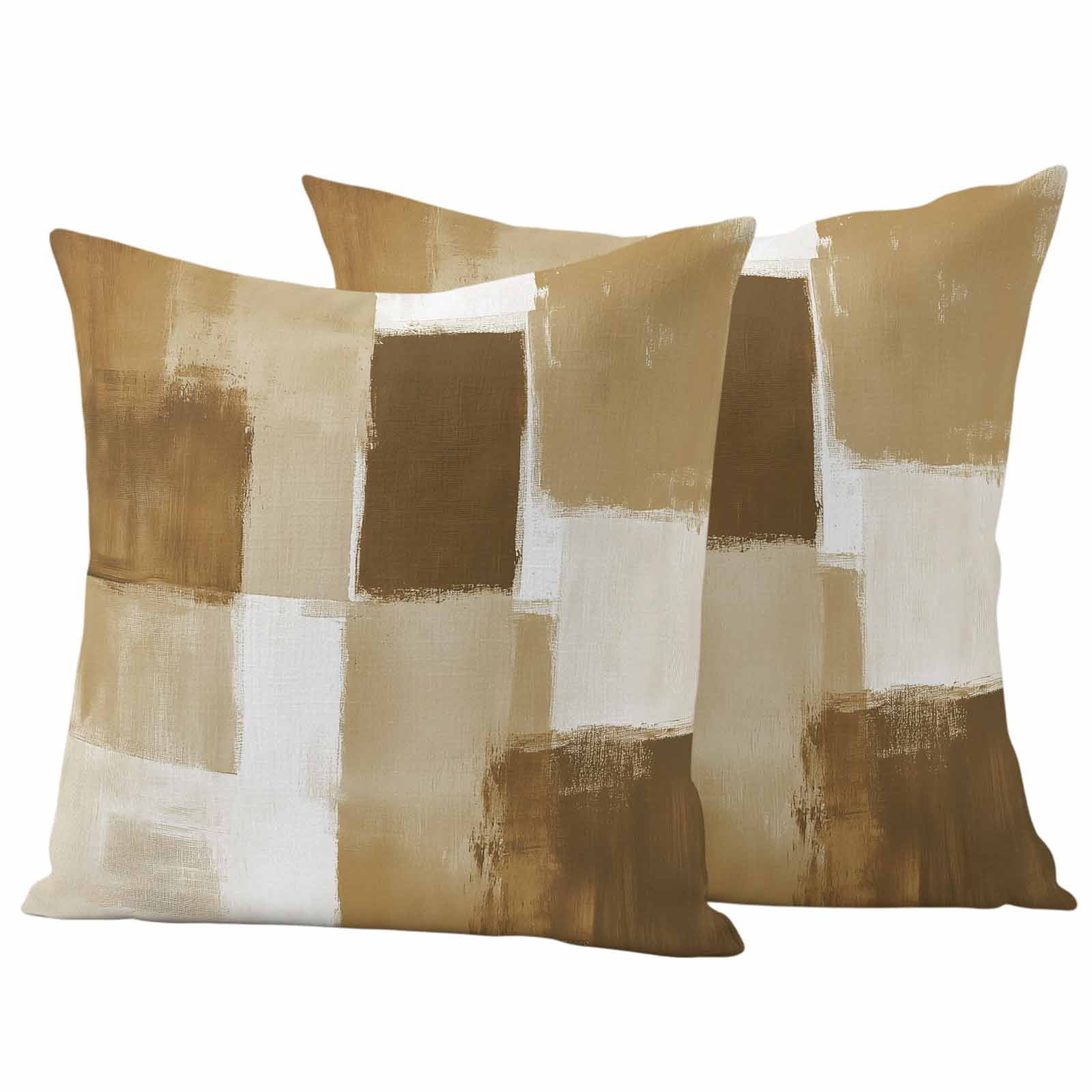 Brown White Outdoor Pillow Covers Set of 2 Graffiti Art Mottled ...