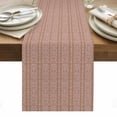 Brown White Pixels Cotton Linen Table Runner Modern Contemporary ...