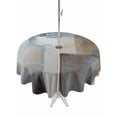 Brown White Round Outdoor Tablecloth with Umbrella Hole Abstract Art ...